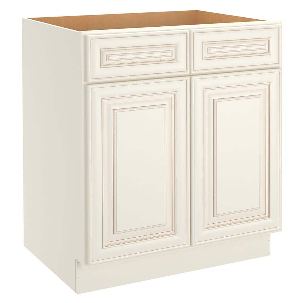 HOMEIBRO 30 in. W. x 24 in. D x 34.5 in. H in Cameo White Plywood Ready ...