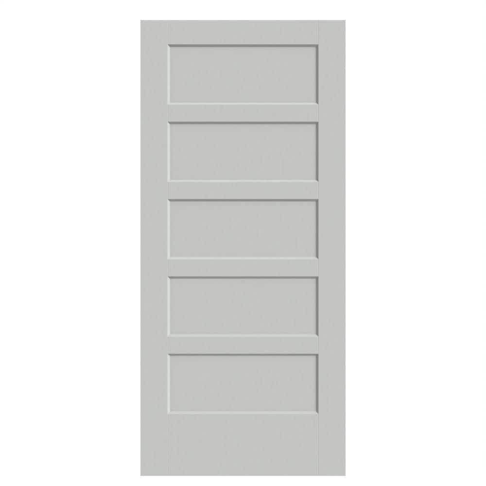 Masonite 36 in. x 80 in. 5-Panel Bayshore Single Bore Hollow Core ...