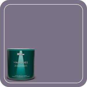 BEHR MARQUEE 1 qt. #660F-6 Peruvian Violet Satin Enamel Interior Paint ...