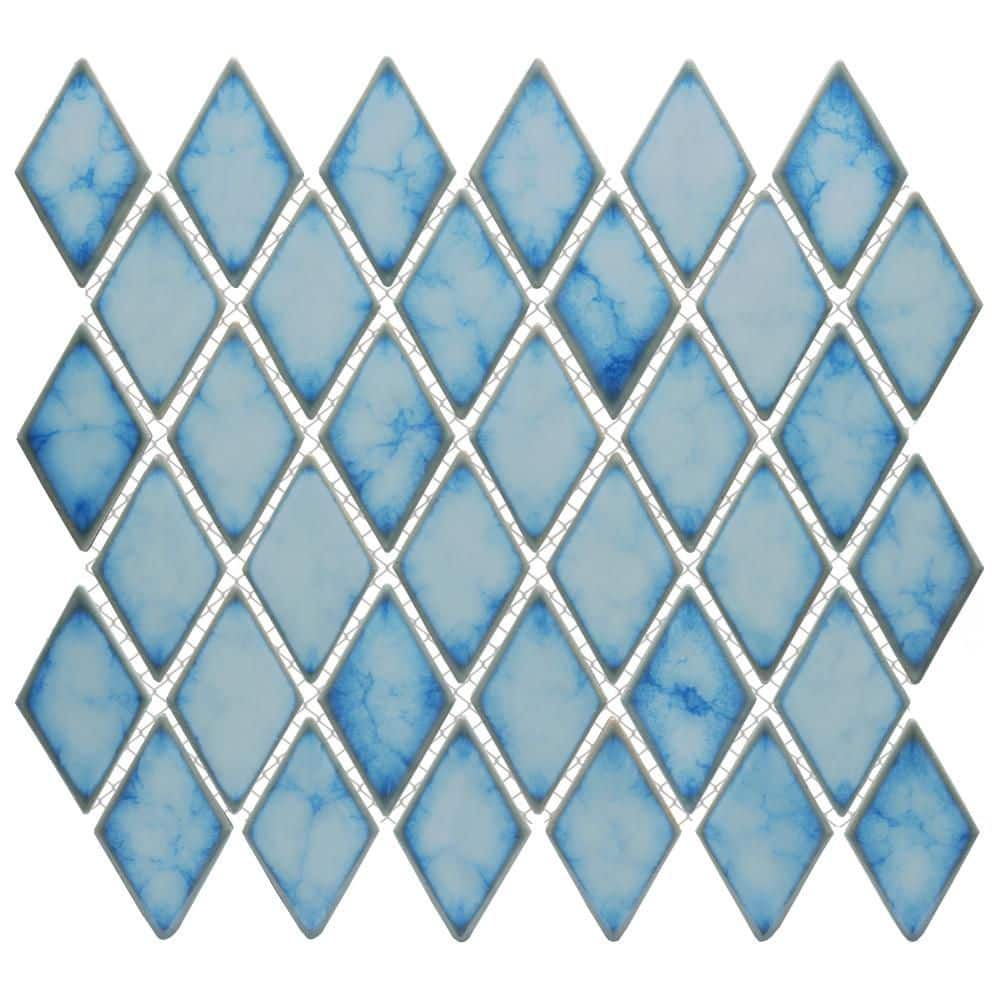 Merola Tile Hudson Kite Marine 6 in. x 6 in. Porcelain Mosaic Take Home ...