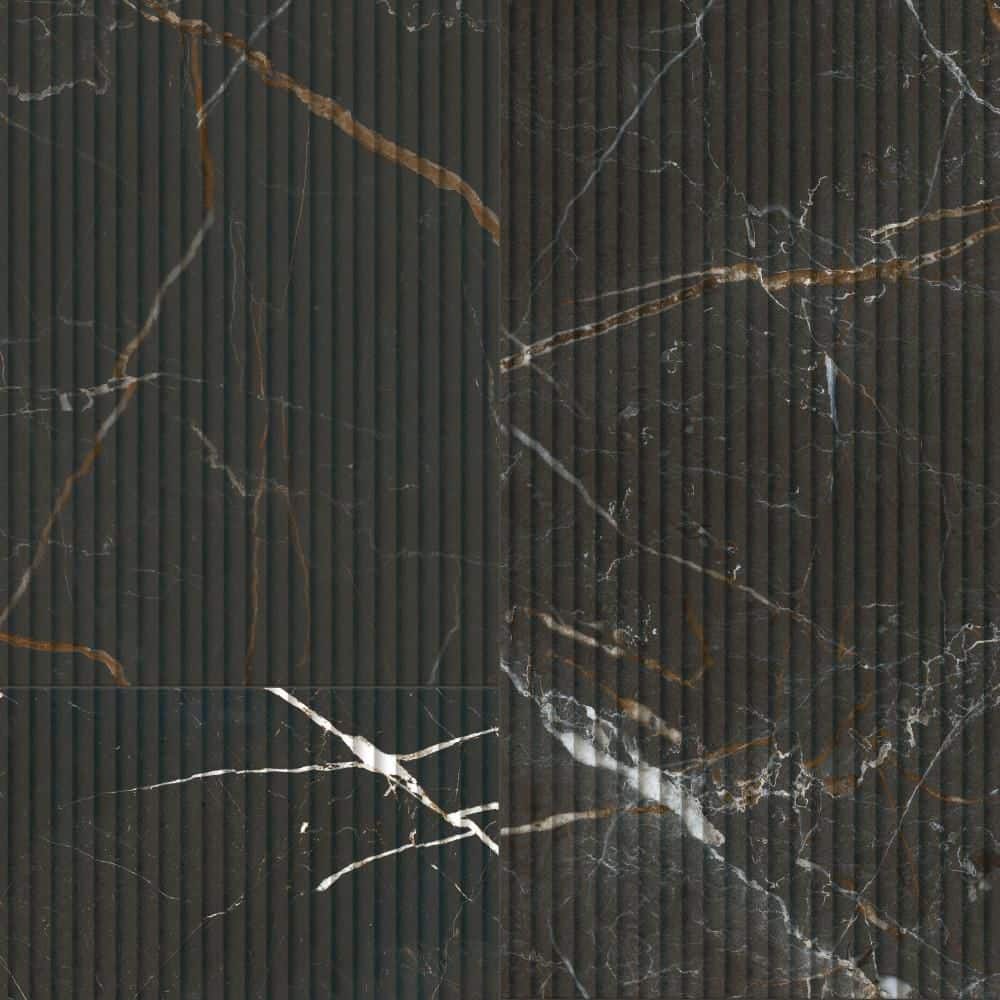 Merola Tile Reve Roseliere Deco Noir 12 in. x 24 in. Porcelain Wall ...