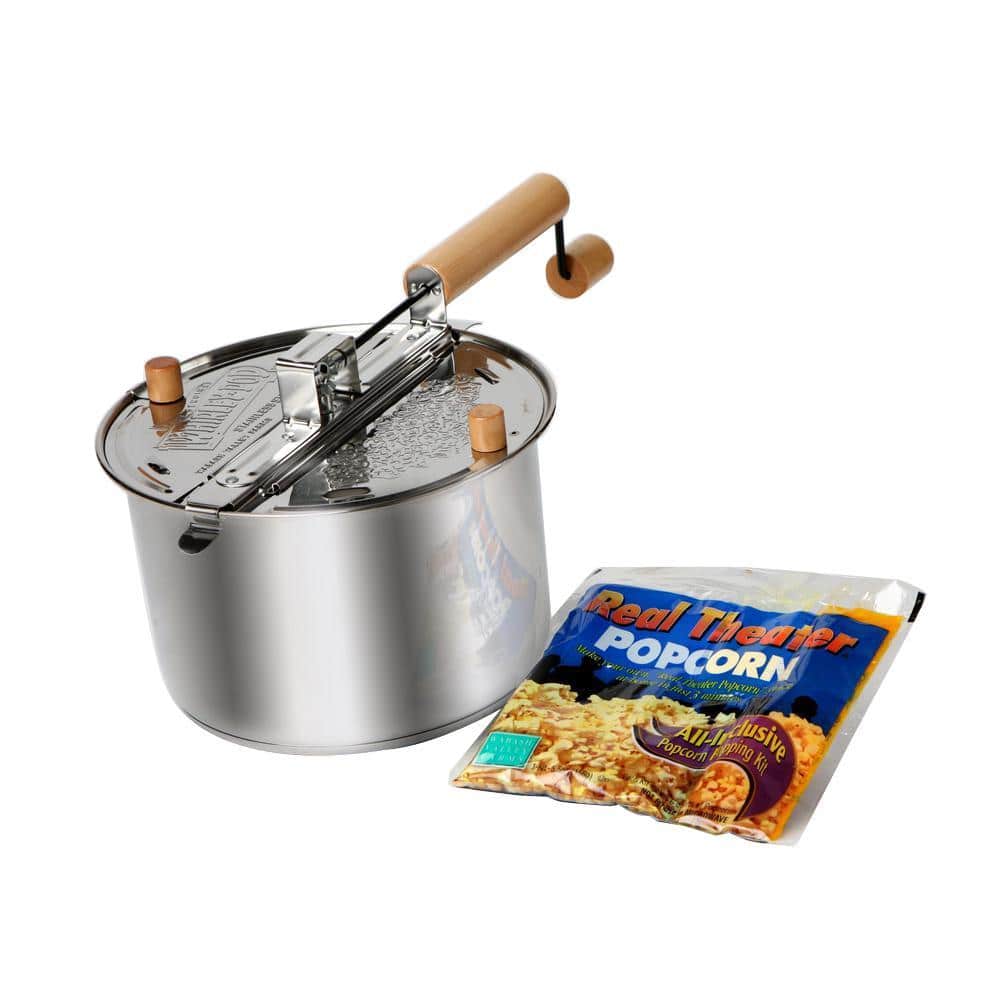 Whirley Pop Stainless Steel Popcorn Popper Set 28010-D - The Home Depot