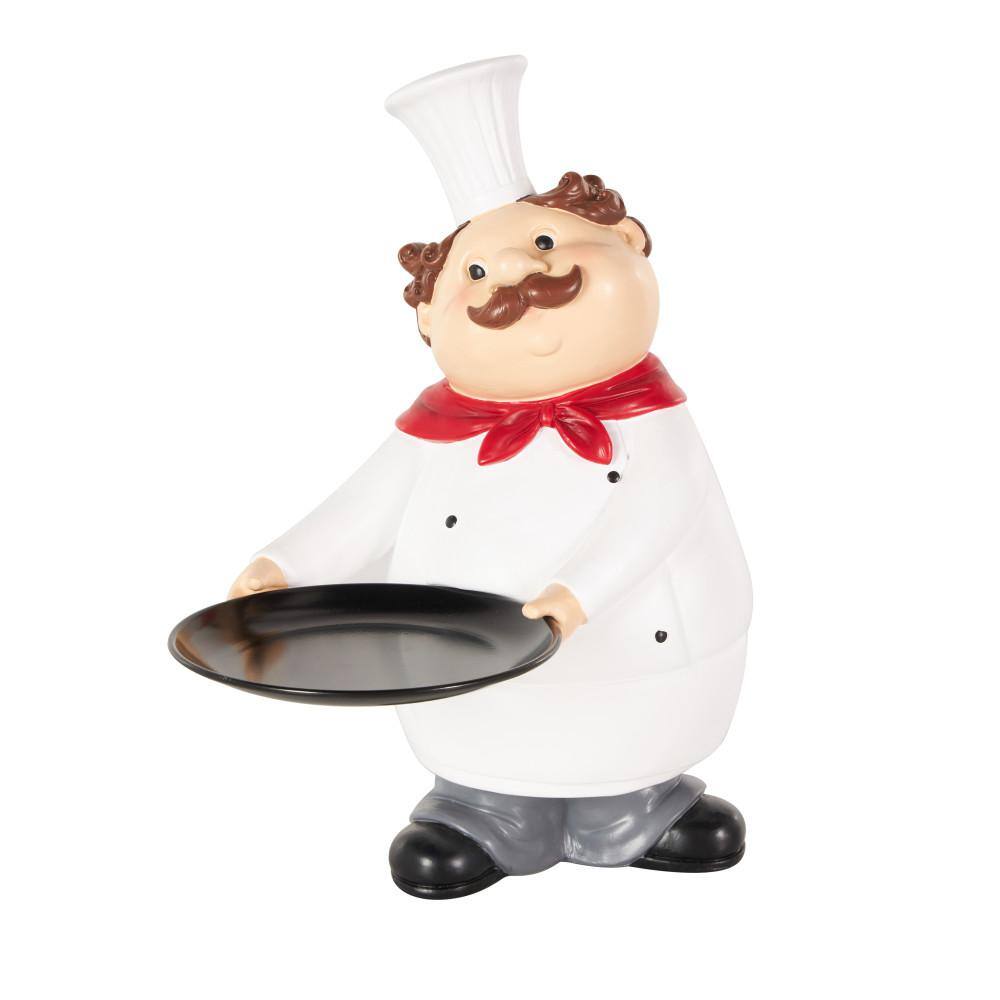 Litton Lane 11 in. x 13 in. White Polystone Kitchen Decorative Figurine ...