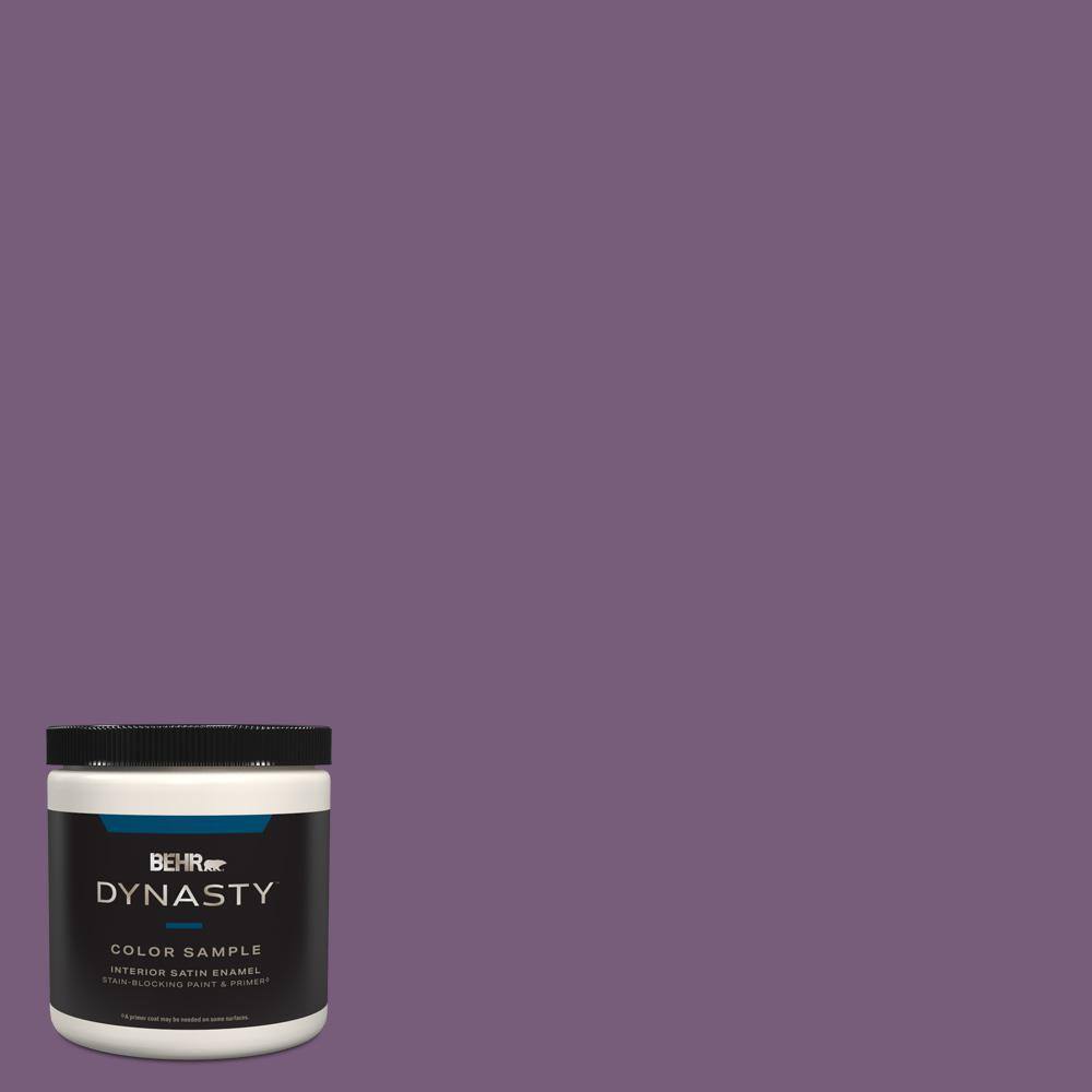 BEHR DYNASTY 8 oz. #670D-7 Gala Ball Satin Enamel Stain-Blocking ...