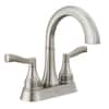 Delta Faryn 4 in. Centerset Double-Handle Bathroom Faucet in Brushed ...