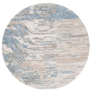 SAFAVIEH Metro Natural/Ivory 8 ft. x 10 ft. Abstract Waves Area Rug ...