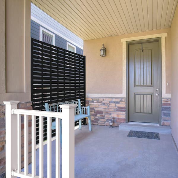 Buy 3 ft. x 6 ft. Boardwalk Black Polypropylene Decorative Screen Panel ...