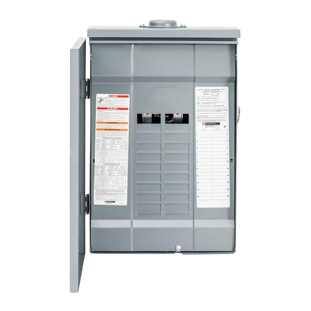 Square D Homeline 125 Amp 20-Space 40-Circuit Outdoor Main Lug Plug-On ...
