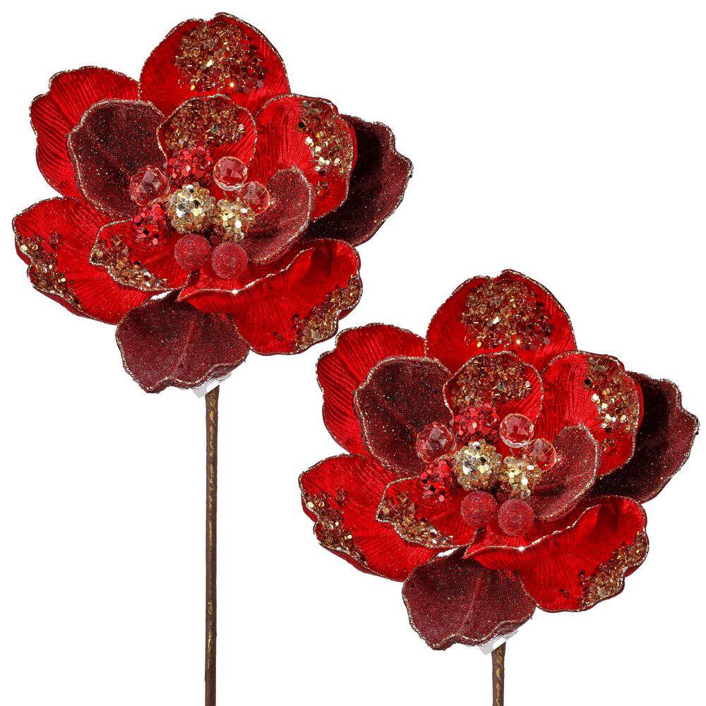 Regency International 24 in. Artificial Iced with Jewel Encrusted ...