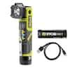 RYOBI USB Lithium Cordless Pivoting 625 Lumens Rechargeable Head ...