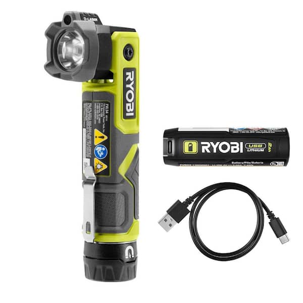 RYOBI USB Lithium Cordless Pivoting 625 Lumens Rechargeable Head ...