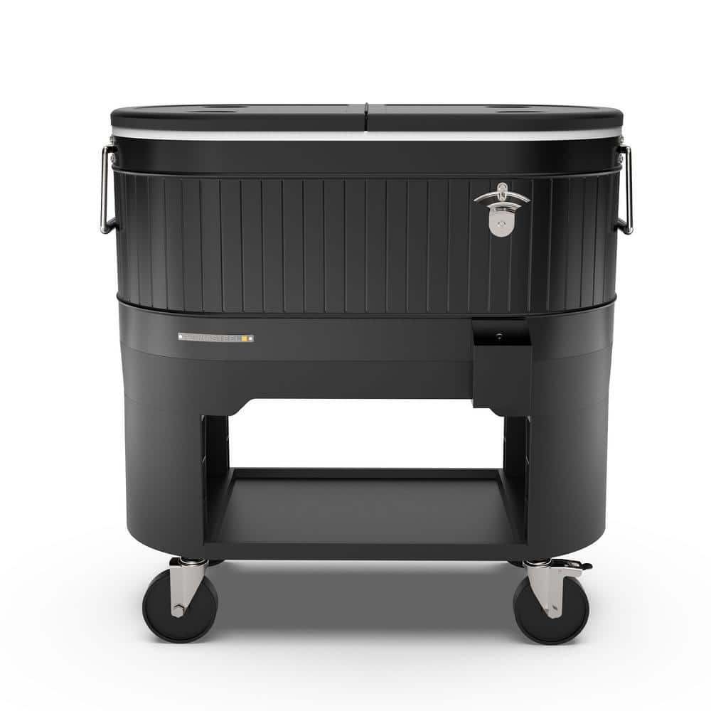 PERMASTEEL 120- QT Outdoor Portable Patio Cooler Ice Chest with 2 Drink ...