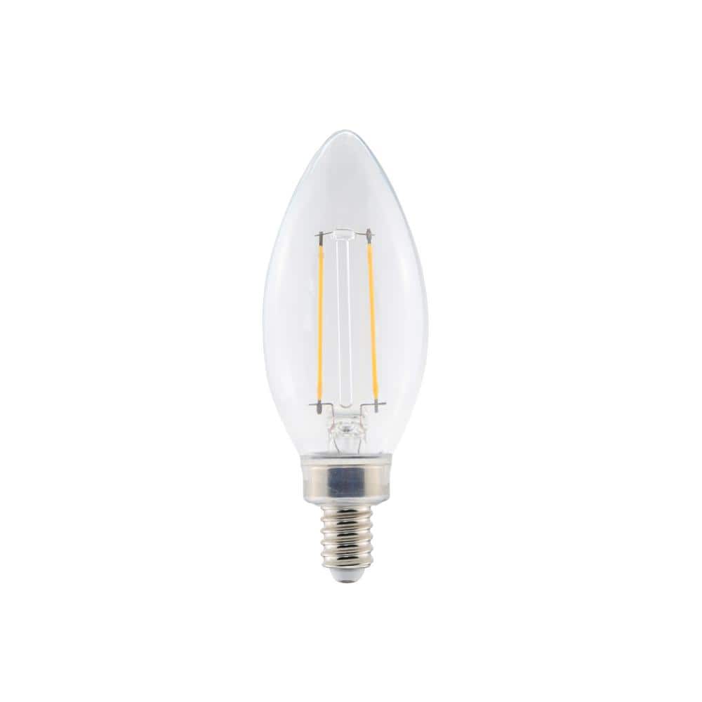 40-Watt Equivalent B11 Non-Dimmable CEC Clear Glass Filament Vintage ...