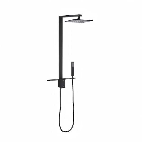 Tomfaucet 2-Spray Wall Bar Shower Kit Shower Set with 2.6 GPM Hand ...