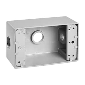 Greenfield 1 Gang Weatherproof Electrical Outlet Box with Three 1/2 in ...