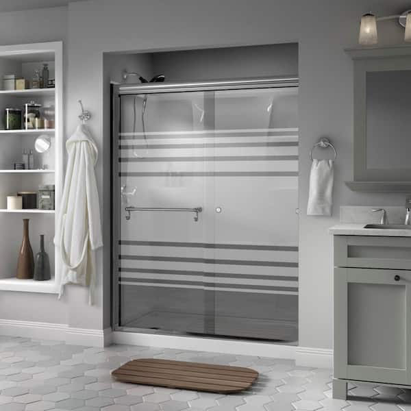 Delta Portman 60 In X 70 In Semi Frameless Traditional Sliding Shower