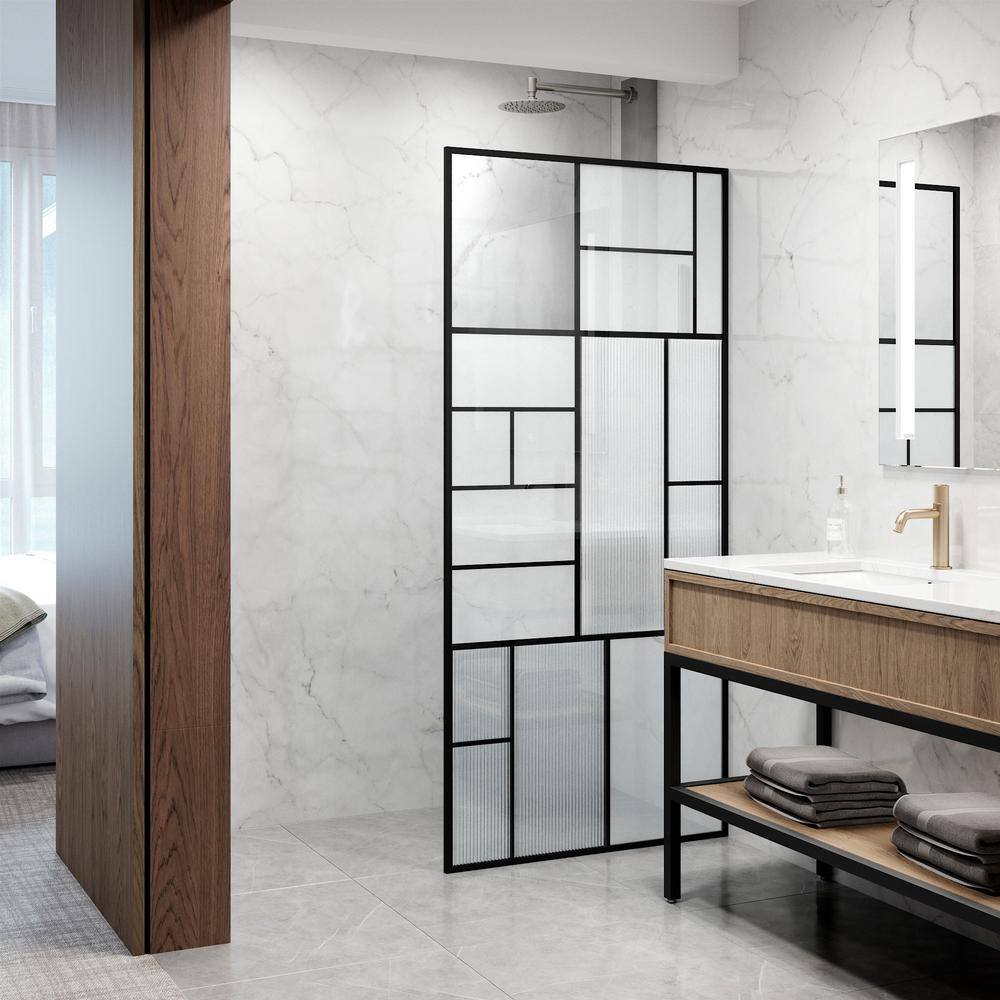 Reviews for VIGO Meridian 34 in W x 74 in H Framed Shower Screen in ...