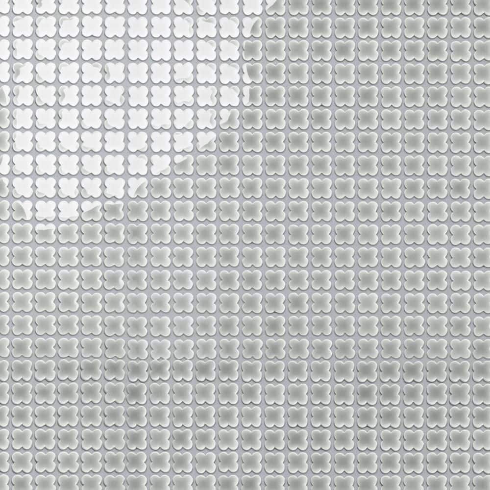Merola Tile Fioretti Glossy Grey 12 in. x 12 in. Porcelain Floor and ...