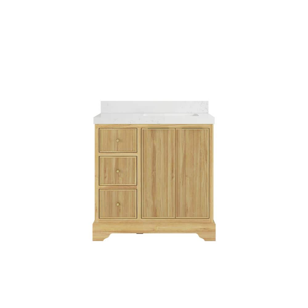 Willow Collections Austin Teak 36 in. W x 22 in. D x 36 in. H Right ...