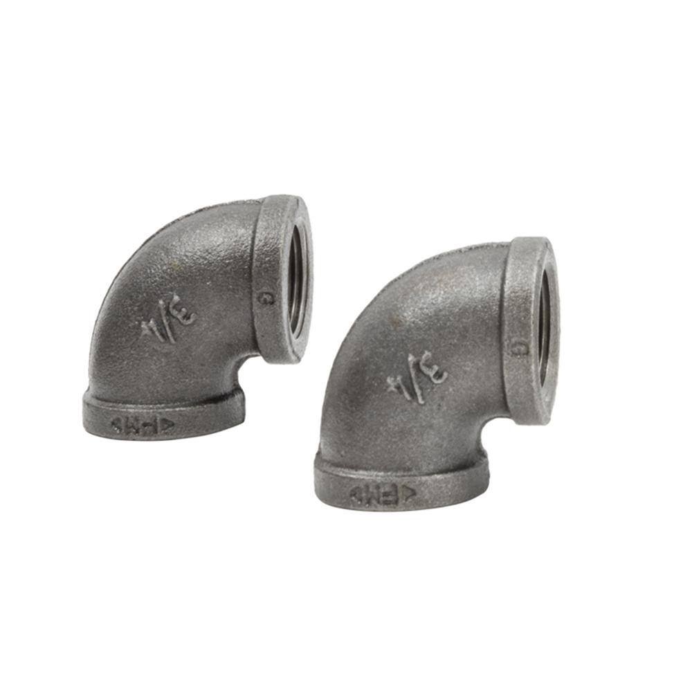 STZ 3/4 in. Black Iron 90° Elbow (2-Pack) 312 E90-34-2 - The Home Depot