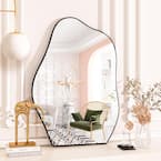 XRAMFY 26 in. W x 38 in. H Irregular Modern Frameless MDF Wall Mirror ...