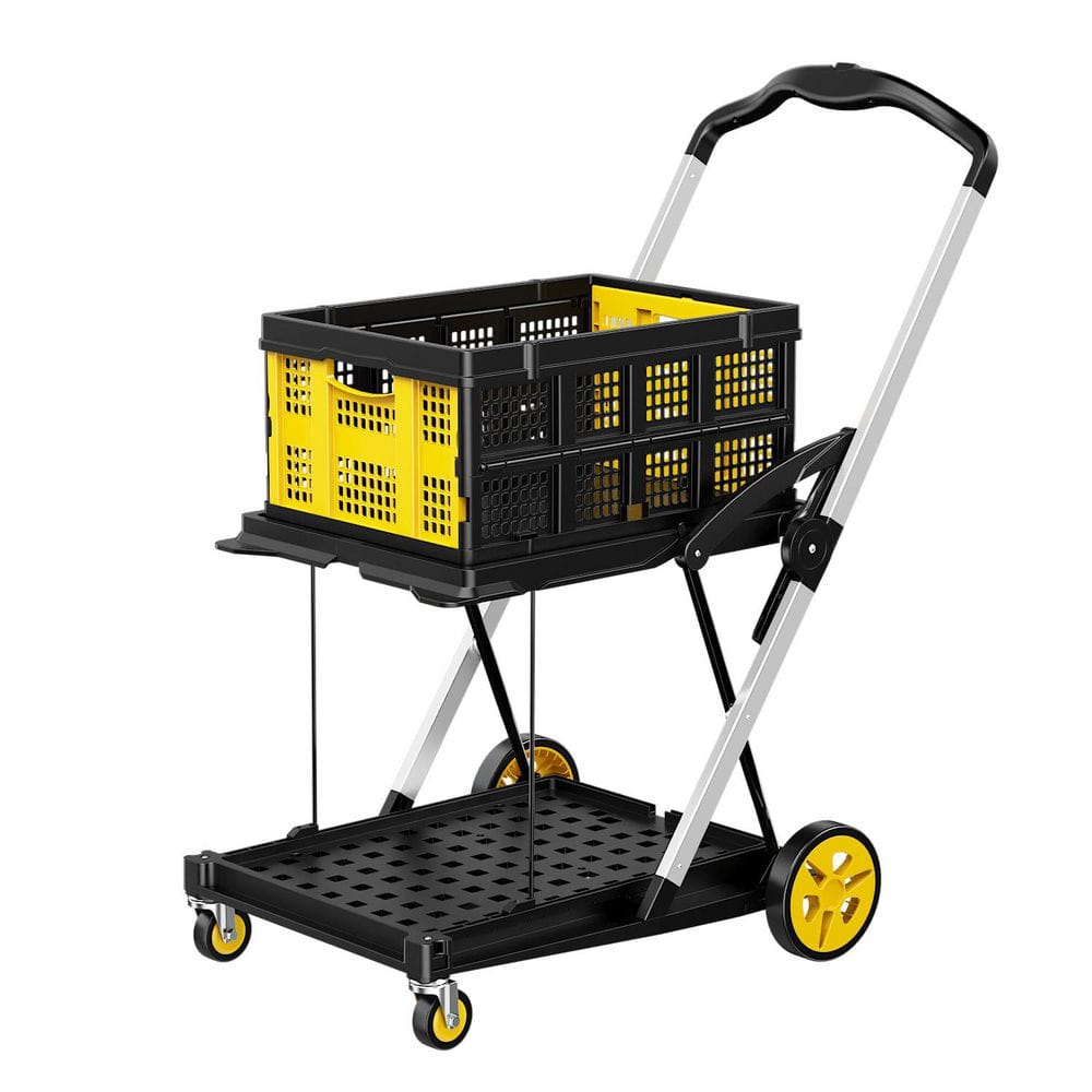 LITEKON Tool Cart 29.9 in. 200 lbs. Multi Functional Collapsible Carts ...