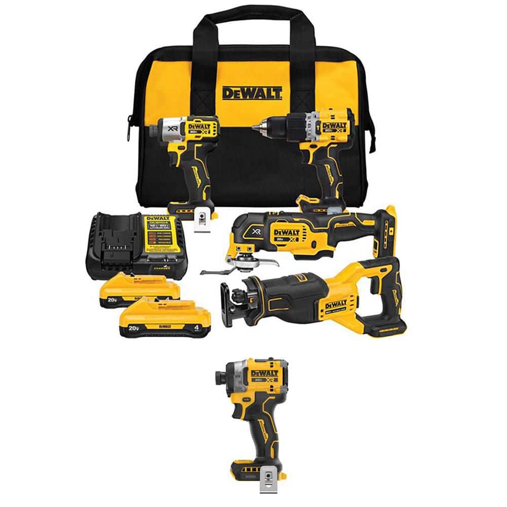 Reviews for DEWALT 20V MAX Lithium-Ion Cordless 4-Tool Combo Kit and 20V MAX XR Cordless Impact ...