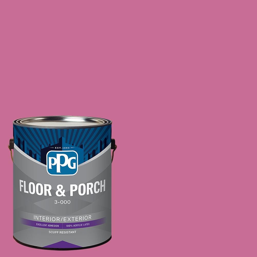 PPG 1 gal. PPG17-09 Florentine Pink Satin Interior/Exterior Floor and ...