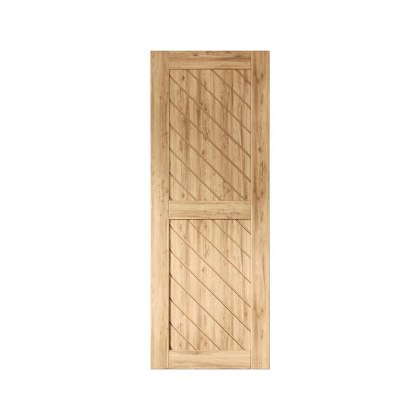 HOMACER XT2 30 in. x 80 in. C-Panel Solid Core Unfinished Slanted ...