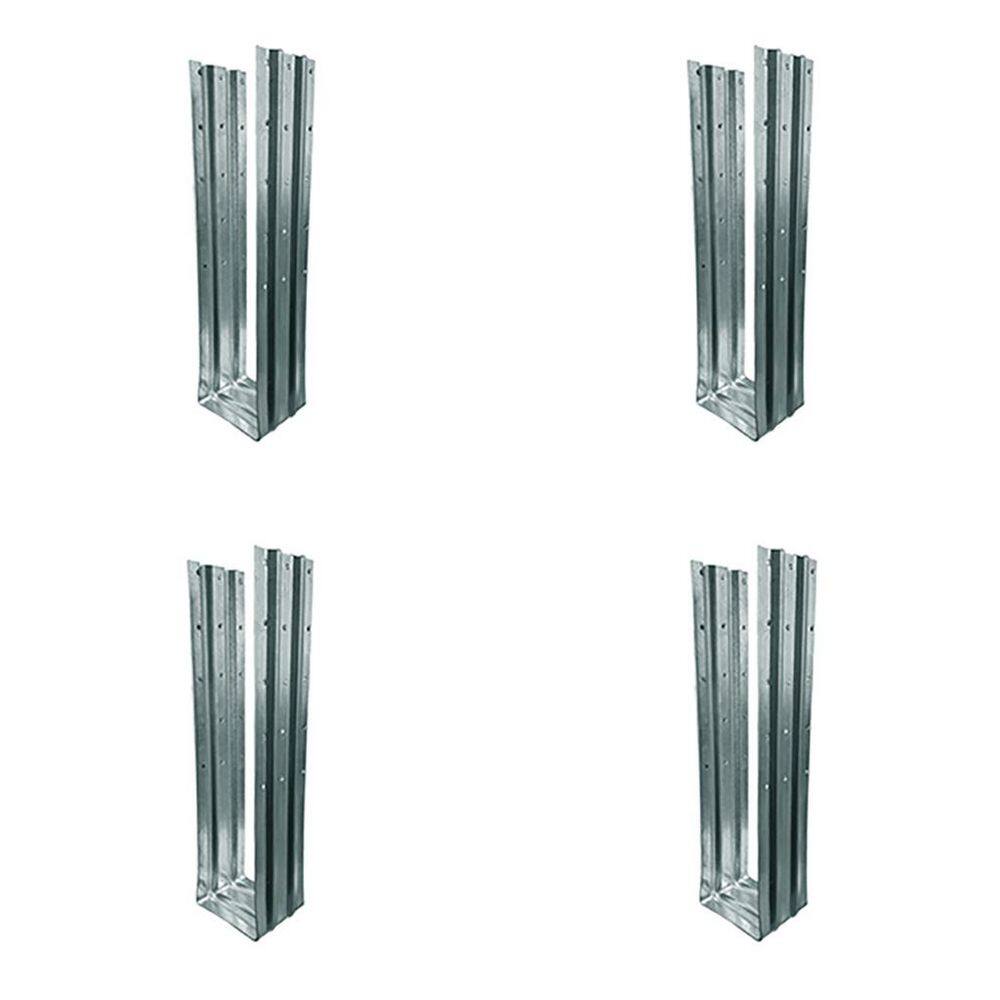 Atlas 4 in. x 4 in. Galvanized Steel Post Foot Anchor for concrete (4 ...