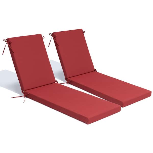 Pellebant 20.9 in. x 71.8 in. 2-Piece Outdoor Chaise Lounge Cushion ...