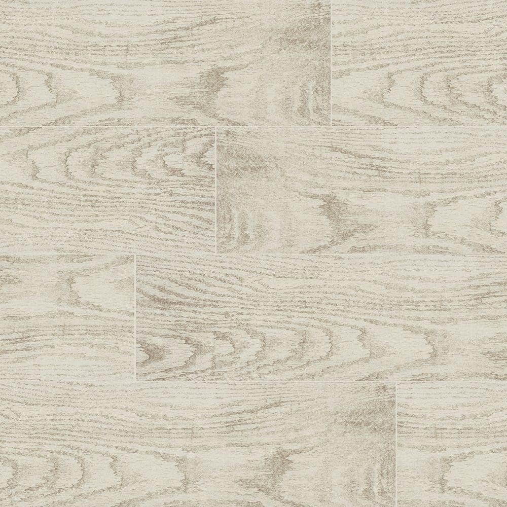 Marazzi Montagna White Wash 6 in. x 24 in. Glazed Porcelain Floor and ...