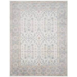 SAFAVIEH Maharaja Light Blue/Ivory 9 ft. x 12 ft. Border Persian Area ...