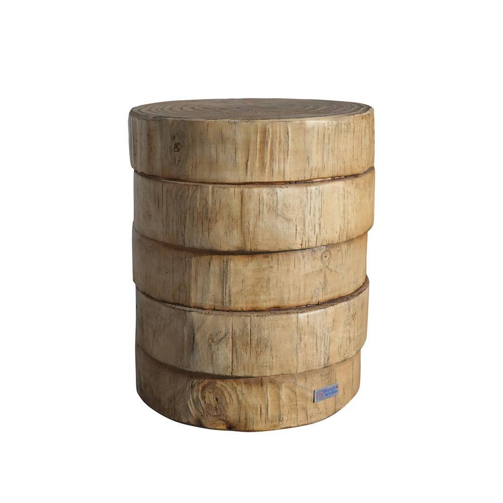 moda furnishings Lois 17 in. H Terrafab Tree Stump Look Accent End ...