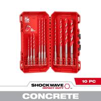 Milwaukee Shockwave Carbide Hammer Drill Bit Set 10-Piece