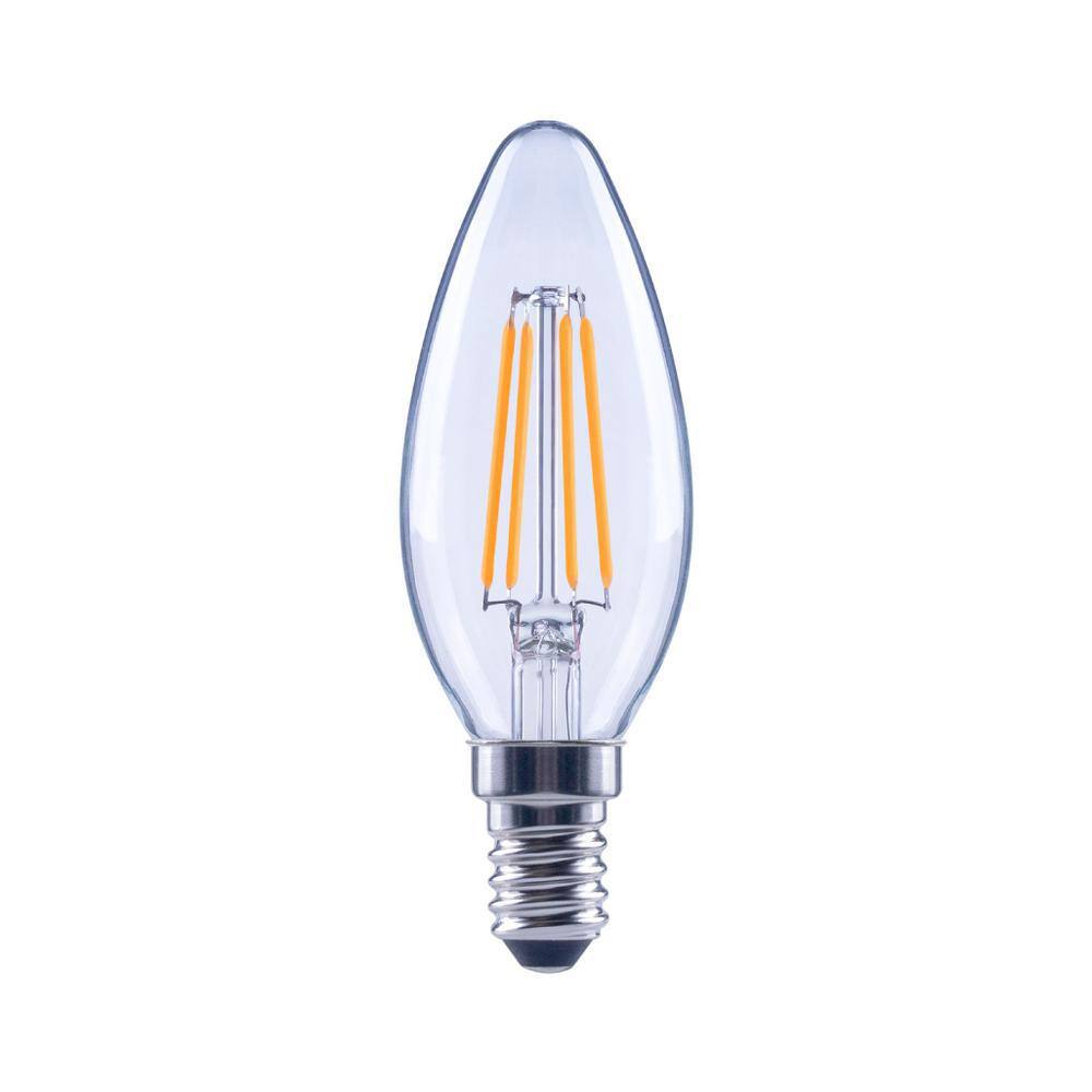 EcoSmart 60-Watt Equivalent B11 Dimmable ENERGY STAR Clear Glass ...