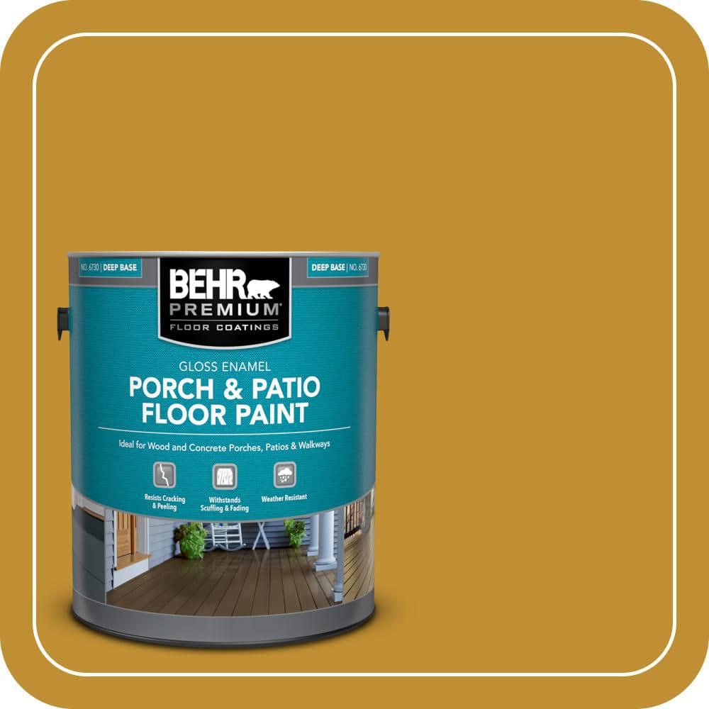 BEHR PREMIUM 1 gal. #M290-7 Turmeric Gloss Enamel Interior/Exterior ...
