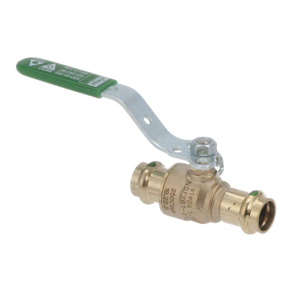 Viega ProPress 1/2 in. Press Zero-Lead Bronze Ball Valve with Lockable ...