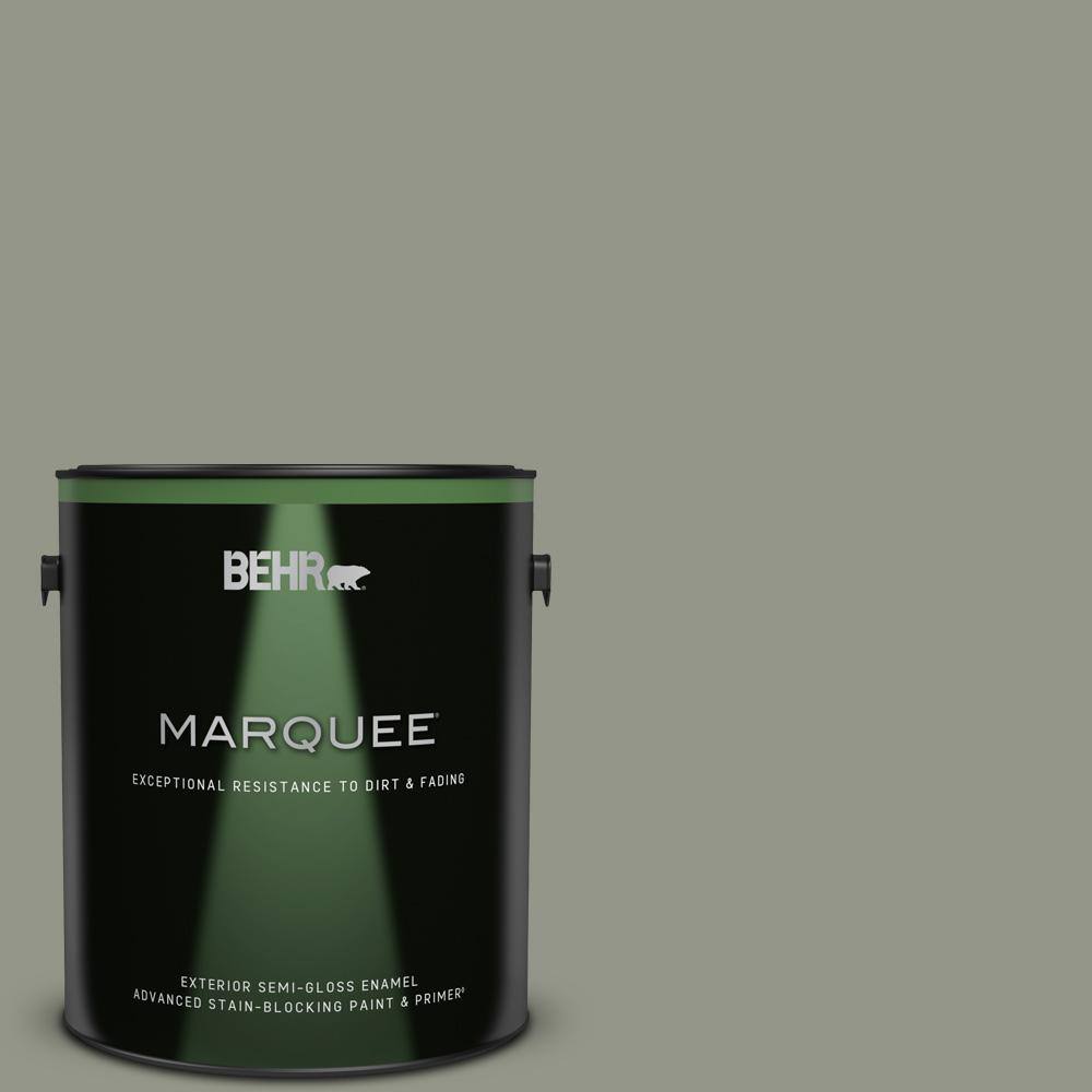 BEHR MARQUEE 1 gal. #ECC-36-1 Shady Willow Semi-Gloss Enamel Exterior ...