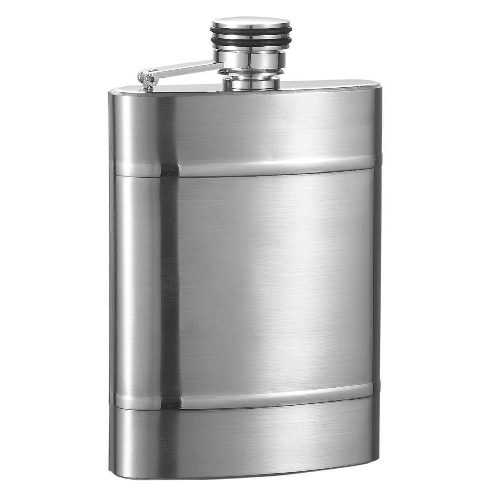 Visol Wickeln Brushed Stainless Steel Liquor Flask VF6003BS - The Home ...