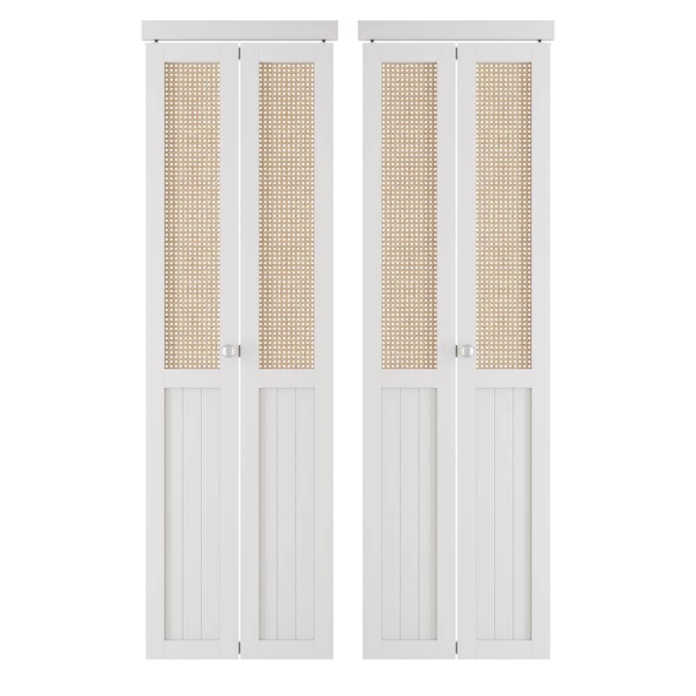 TENONER 48 in. x 80 in. (Double 24 in. W Doors) Webbing and Wood, PVC ...