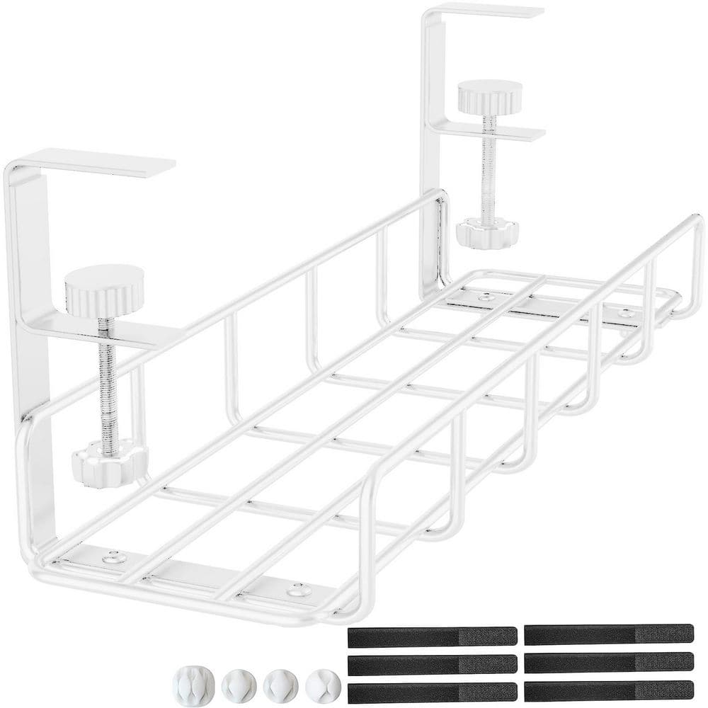 Under Desk Cable Management Tray, No Drill No Screws, Wire Organizer ...