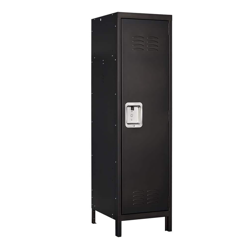 LISSIMO 55 in. H 1-Shelf Metal Storage Locker, Lockable Employees Metal ...
