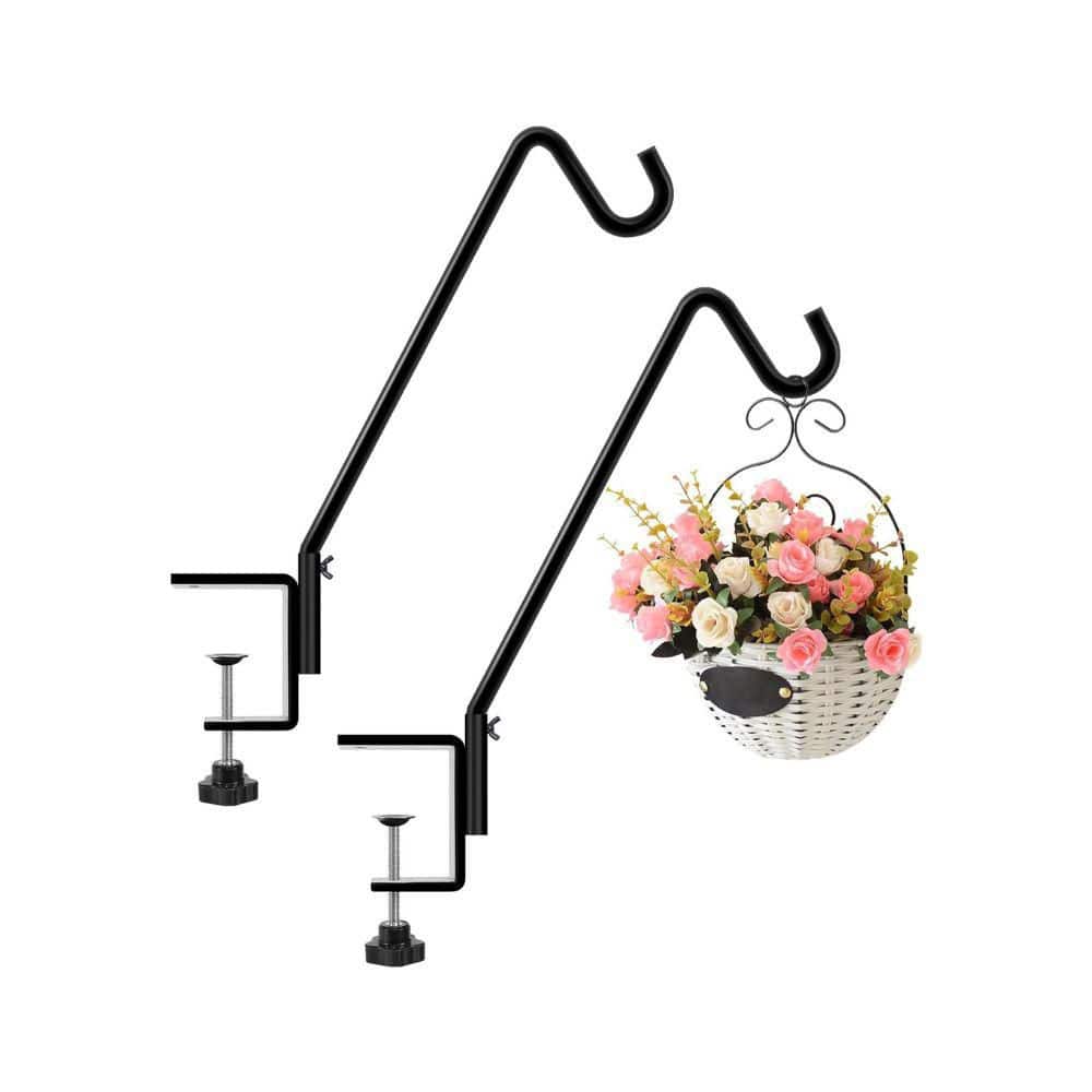 Justincity 14 in. Deck Hook Solid Steel Deck Hangers for Bird Feeders ...