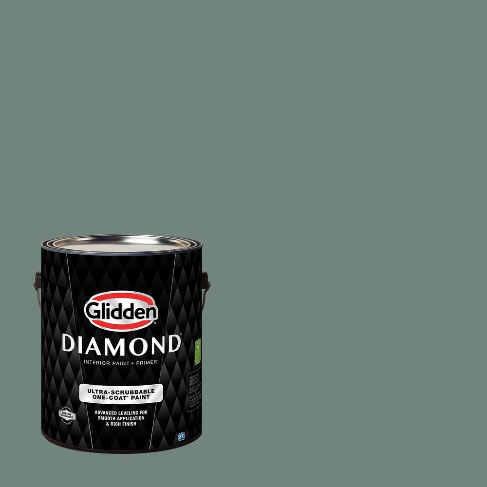 Glidden Diamond 1 gal. PPG1136-6 Dwarf Spruce Semi-Gloss Interior Paint ...