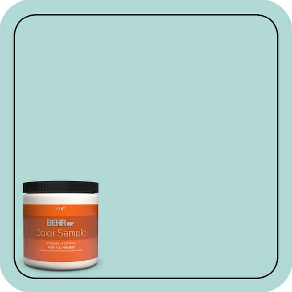 BEHR PREMIUM PLUS 8 oz. #M450-3 Wave Top Flat Interior/Exterior Paint ...