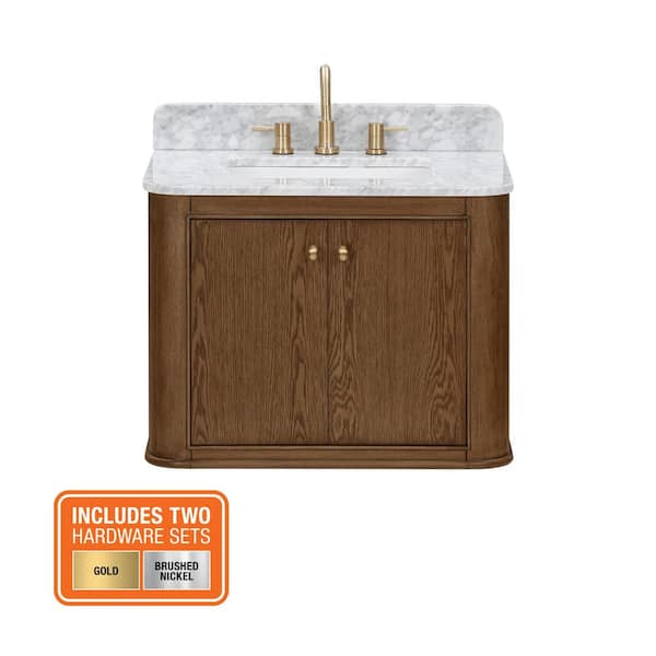 Home Decorators Collection Collette 30 in. Single Sink Cinnamon Oak ...