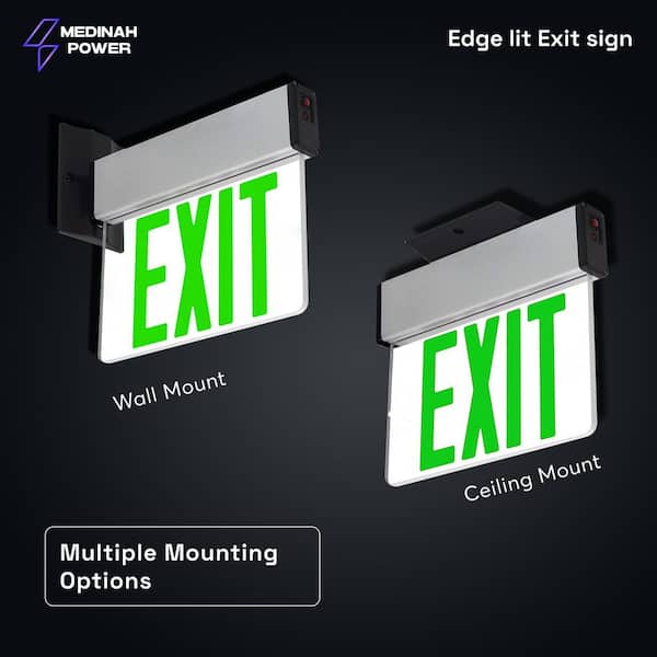 Wall Mounted Exit Lights Wet Location Exit Signs – Exit Sign