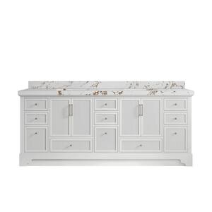 Willow Collections Alys 84 in. W x 22 in. D x 36 in. H Double Sink Bath ...