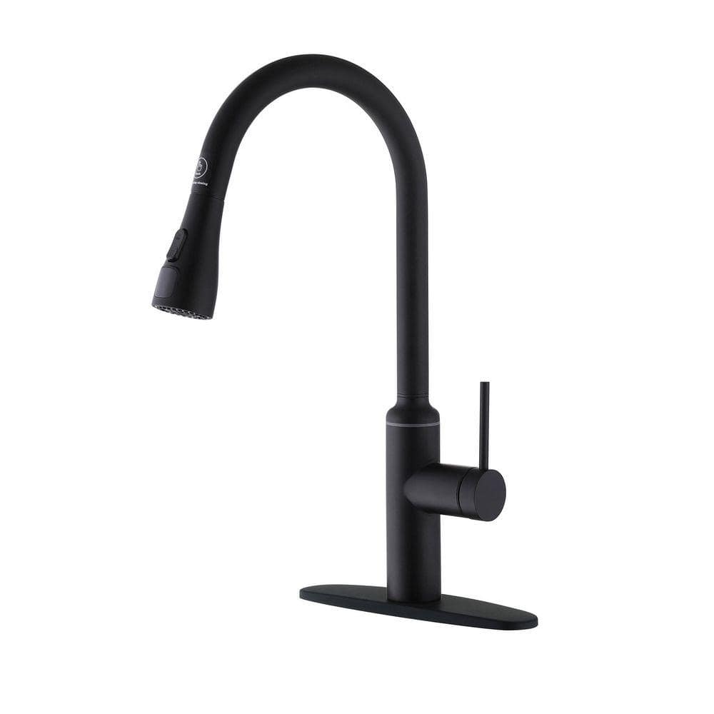 FLG Single Handle Smart Touch on Pull Down Sprayer Kitchen Sink Faucet ...